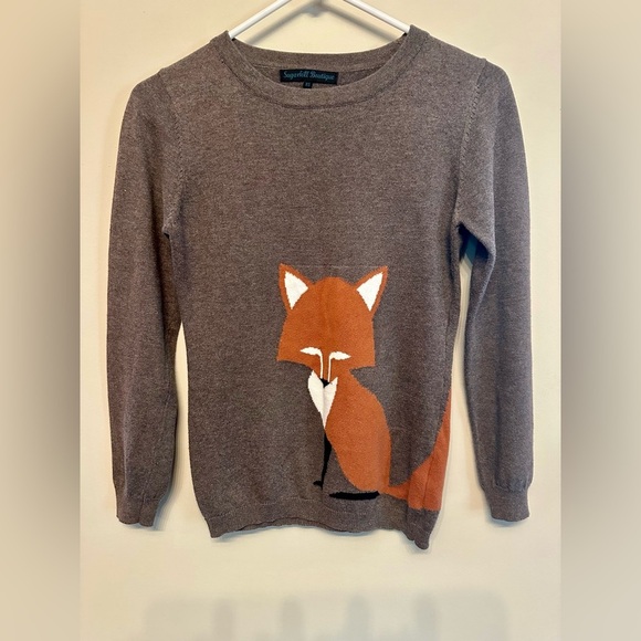 Sugarhill Boutique | Sweaters | Cozy Cute Fox Print Sweater By ...